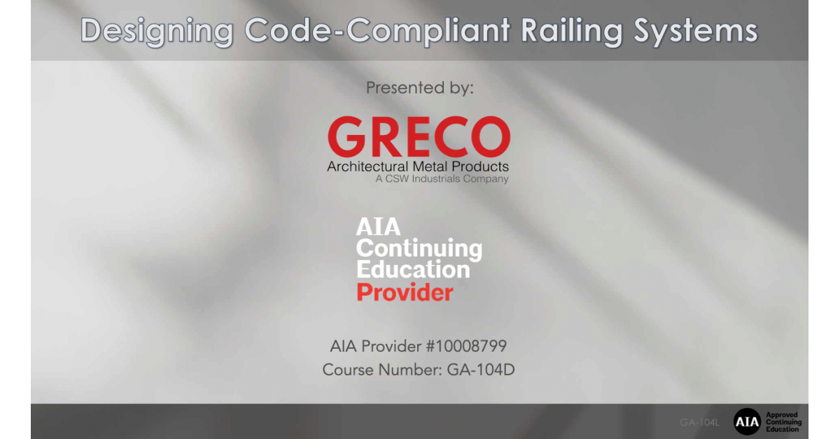 GRECO Announces New AIA Continuing Education Course on Building Codes ...