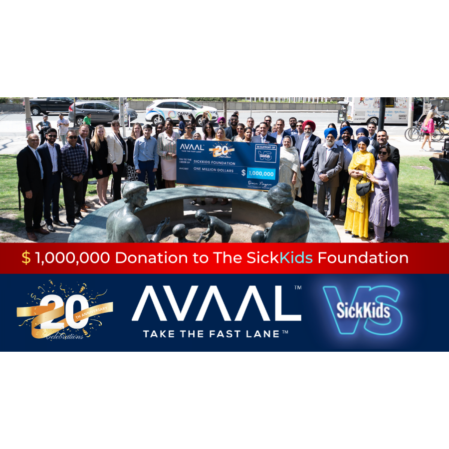$1,000,000 Donation to SickKids Foundation as AVAAL Celebrates its 20th ...